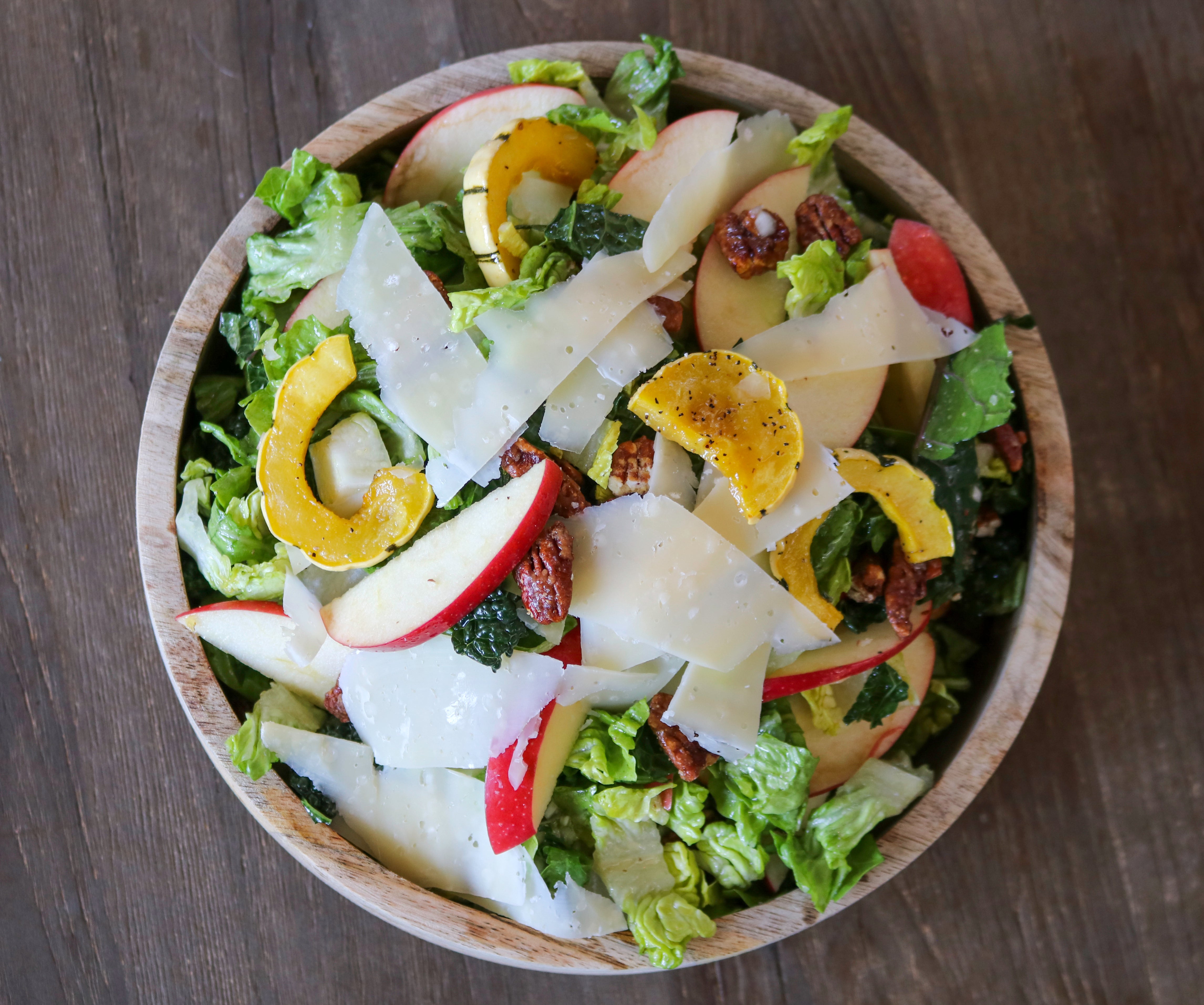 Mixed Greens with Delicata Squash, Maple Vinaigrette & Aged Gouda ...