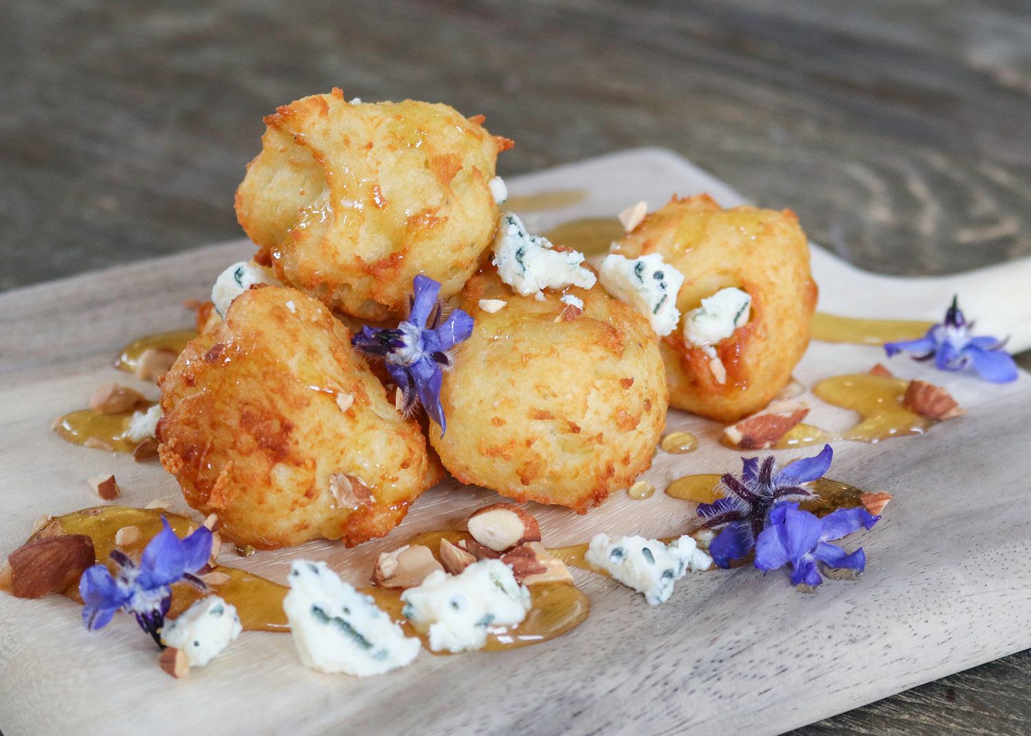 Original Blue Beignets with Honey & Almonds Recipe – Point Reyes ...